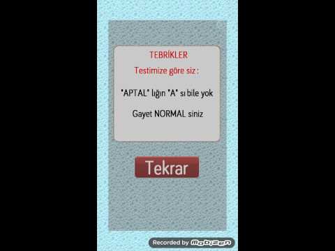 Aptallık testi - ZEKİ VE SALAK