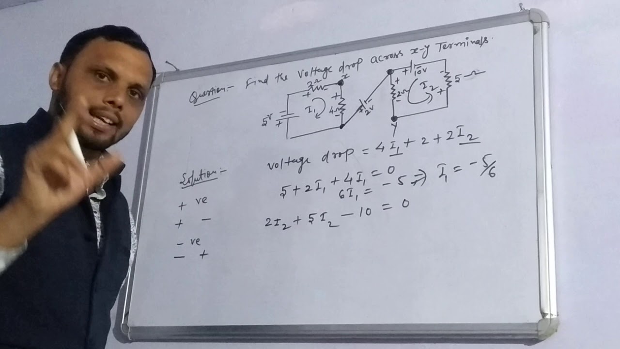 Kirchhoff's Voltage Law /KVL based questions Second/Voltage drop across ...