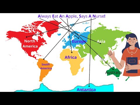 Memorize The 7 Continents | Seven Continents Of The World | Mnemonics ...