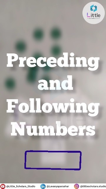 Preceding and following Numbers | Teach your students through ...