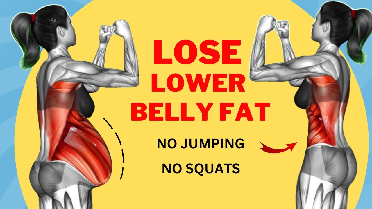 LOSE LOWER BELLY FAT in 7 Days 30 MIN Standing Abs Workout - No Squat ...
