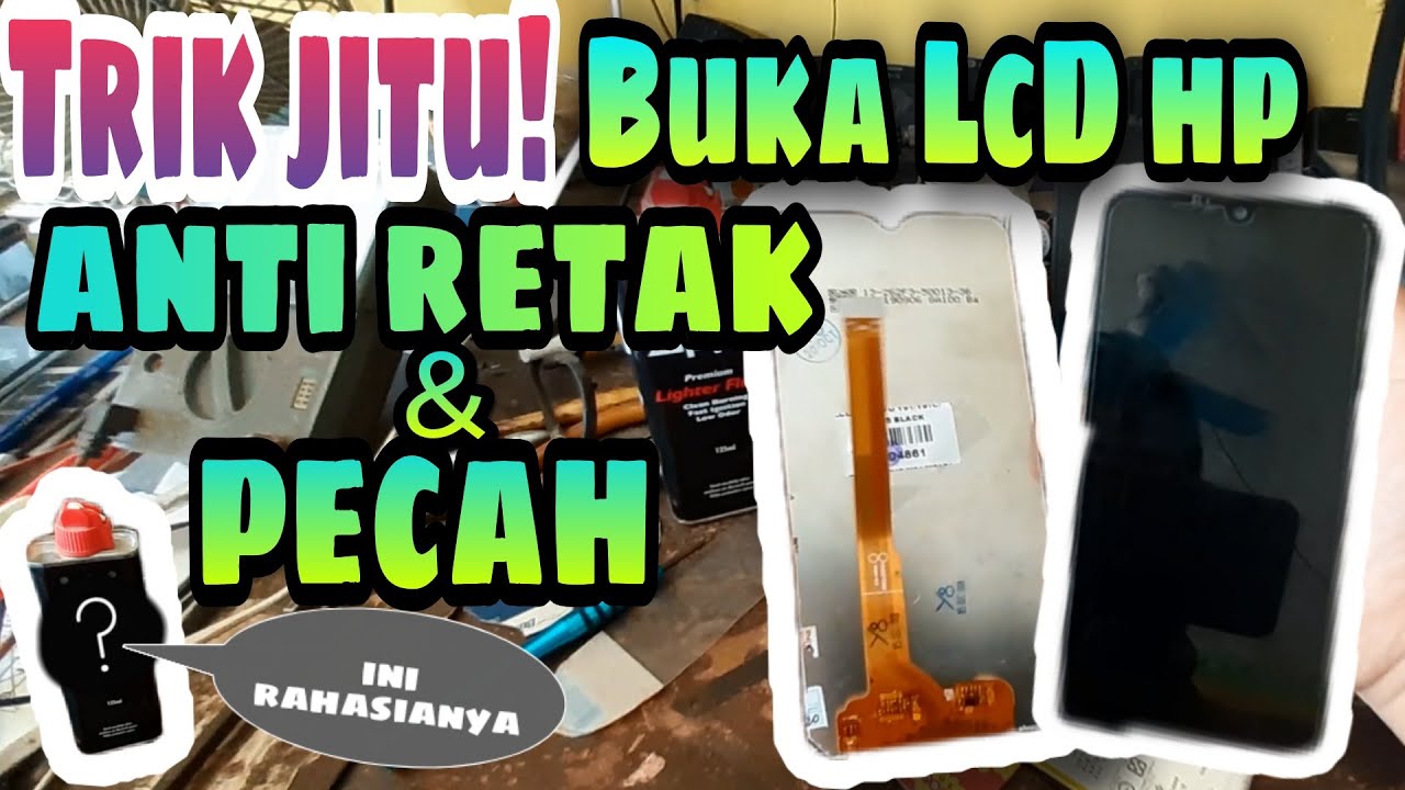 Cara buka lcd hp anti pecah dan retak vivo,samsung,xiaomi,oppo dll ...
