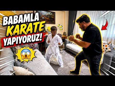 Toprak Su Eva Babası ile Tekvando Yapıyor 😱😱😂