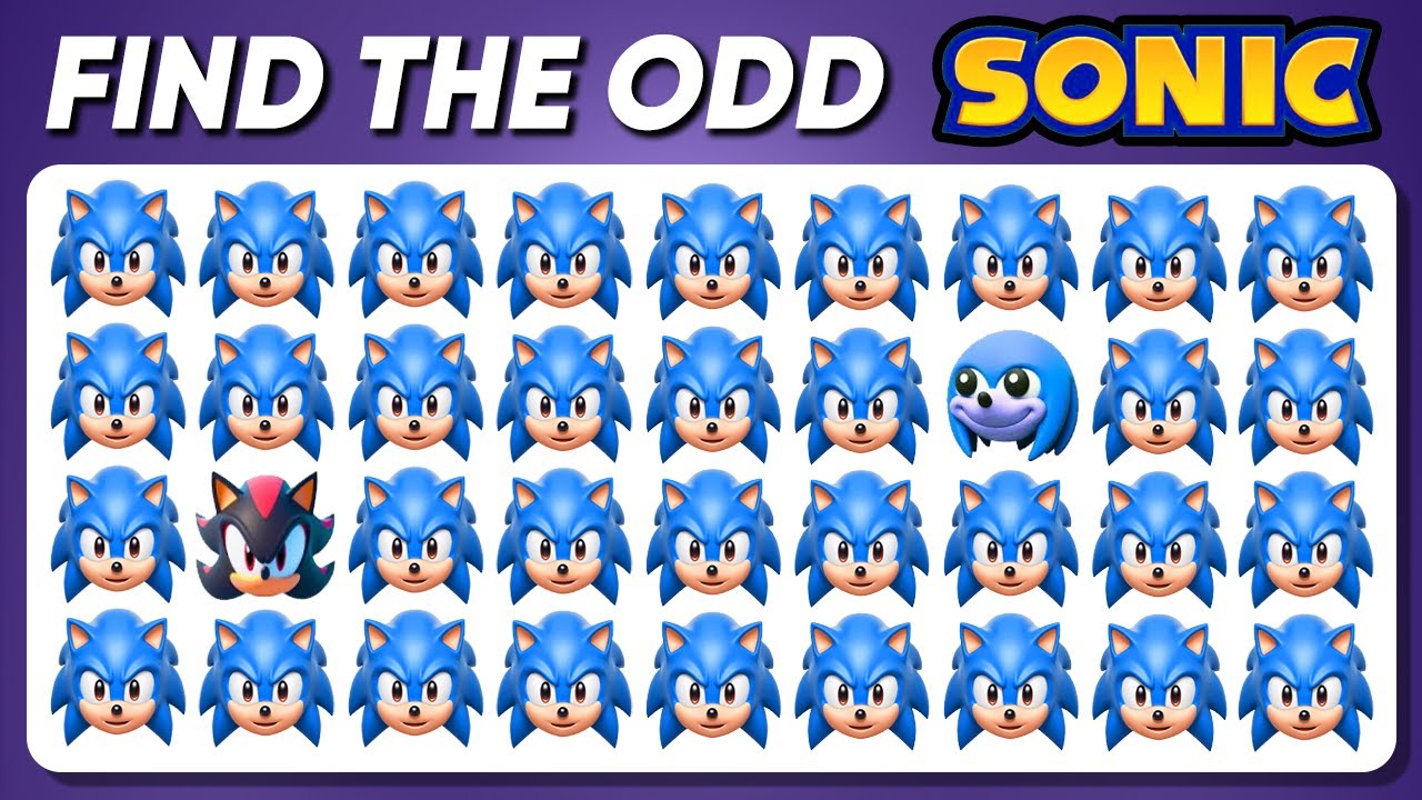 Find the ODD One Out 🦔💙 Sonic the Hedgehog 3 Edition | Quiz Miner Emoji ...