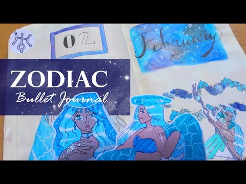 ZODIAC SIGNS | Bullet Journal Series | AQUARIUS - YouTube