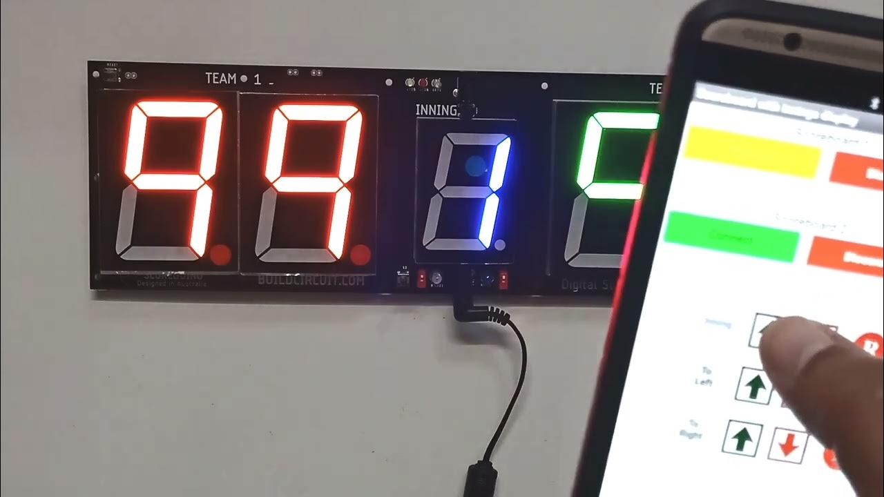 Arduino Scoreduino based 5 digits digital Scoreboard SCORE5 with innings display- 3 inches - YouTube