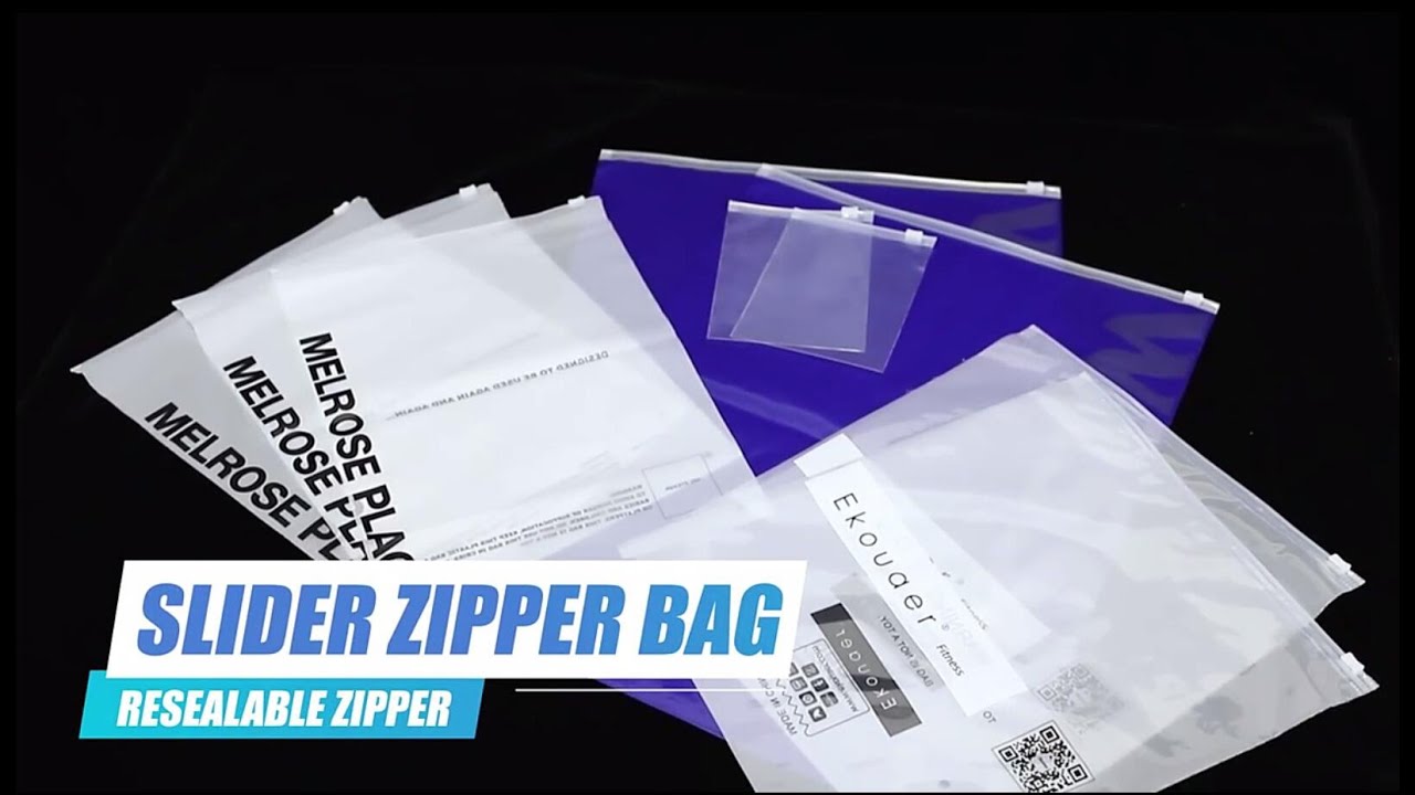 Clear Slider Reclosable Bags, Slider Zipper bag - YouTube