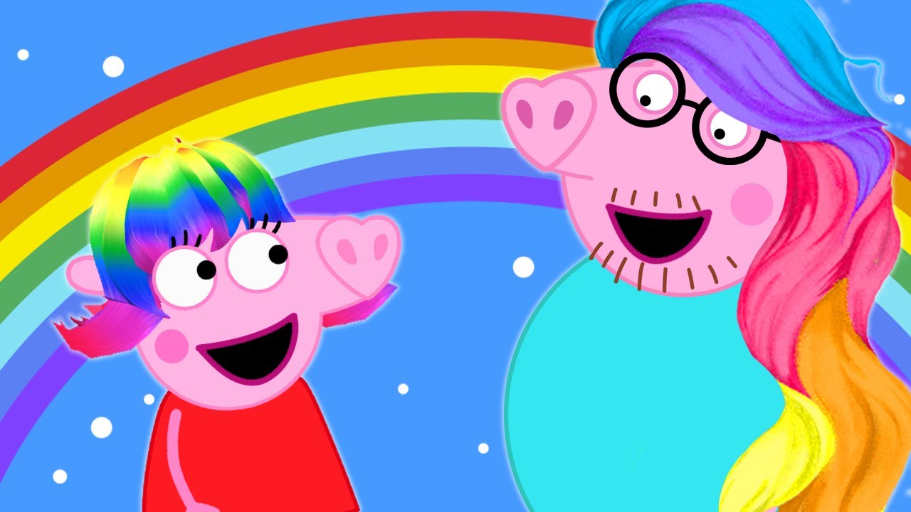 Peppa Pig RAINBOW HAIR - YouTube