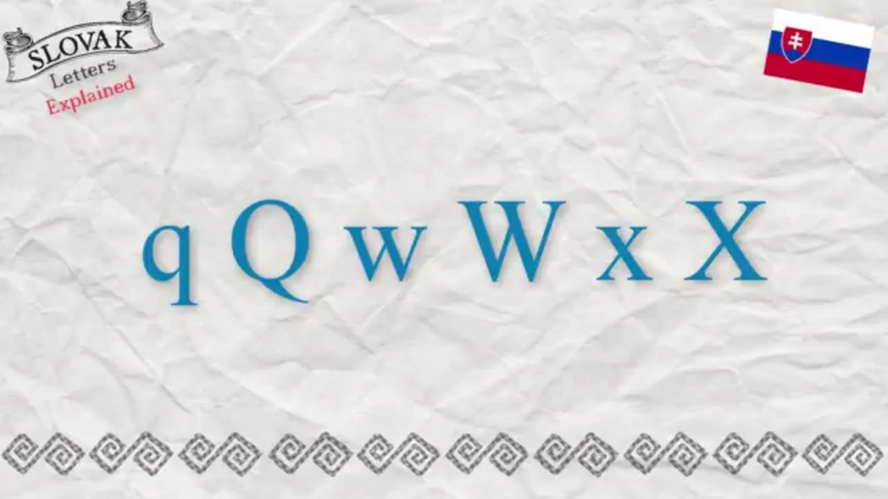 Slovak Alphabet Explained Q W X - YouTube