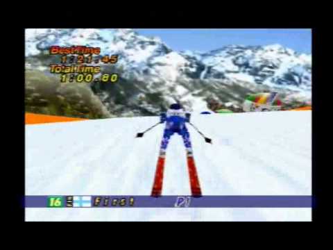 Nagano Winter Olympics '98 (N64) Downhill Alpine Skiing - YouTube