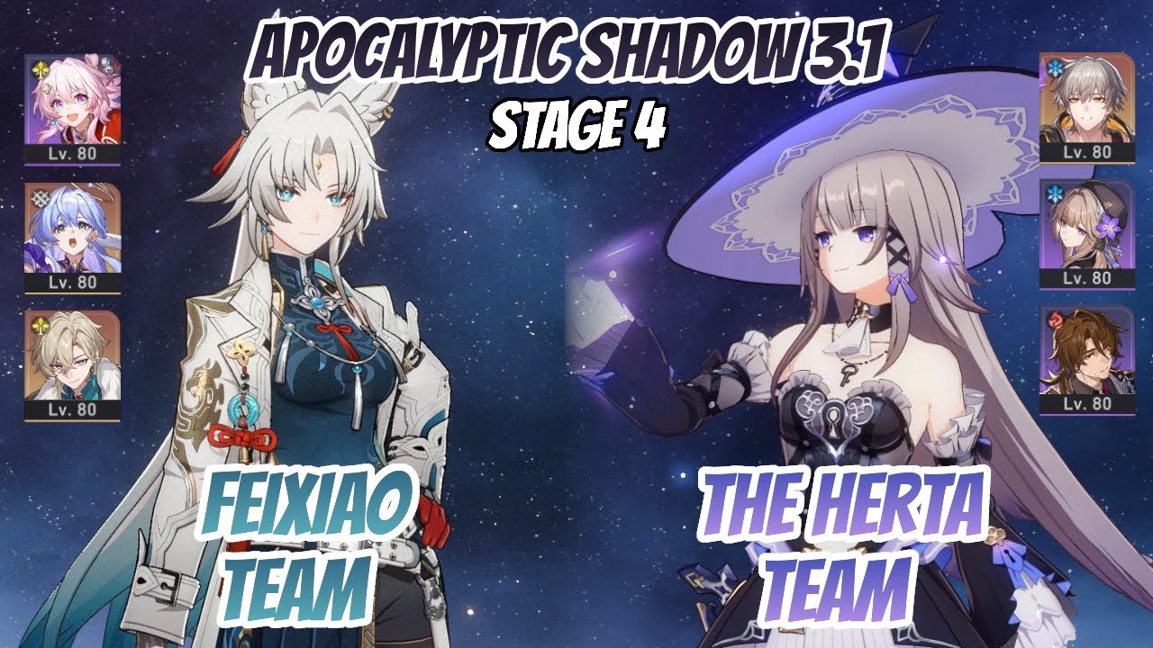 Feixiao Team & The Herta Team Apocalyptic Shadow Stage 4 (3 Stars ...