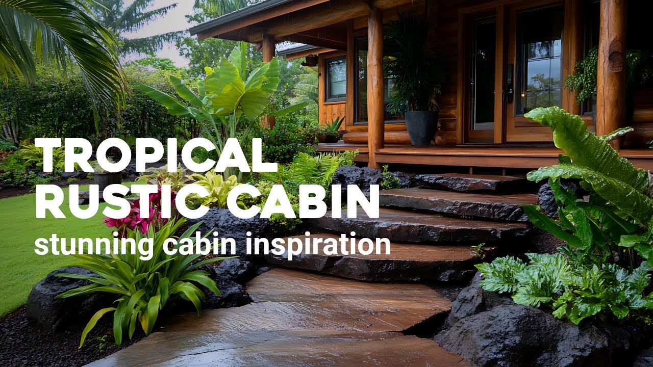 🌴 Rustic Cabin with Tropical Retreat: Stunning Cabin Inspiration - YouTube