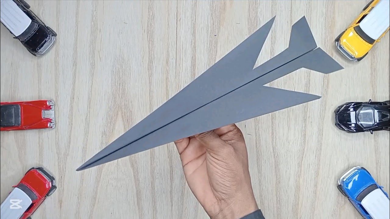 How to make Super Sonic paper airplane, origami video tutorial - YouTube