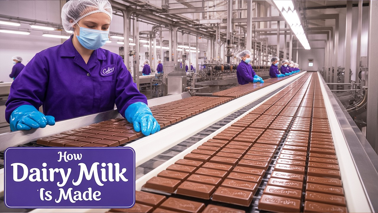 How Cadbury Dairy Milk Chocolate is Made in the Factory - YouTube