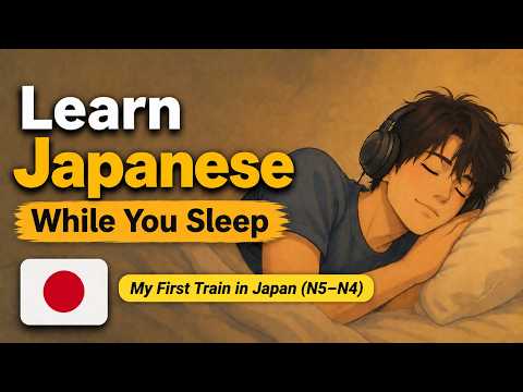 Learn Japanese While You Sleep | How to learn Japanese effectively: First Train in Japan (N5–N4)