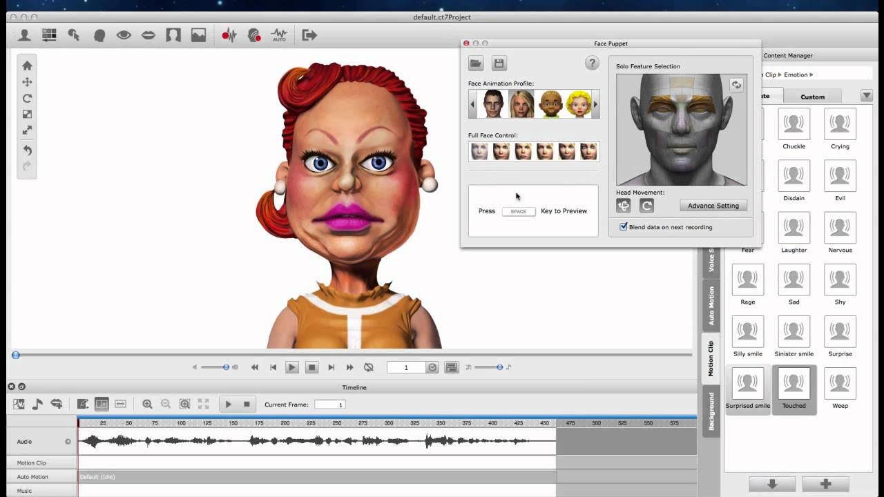 CrazyTalk7 Tutorial - Motion Clip Animation & Face Puppeteering - YouTube