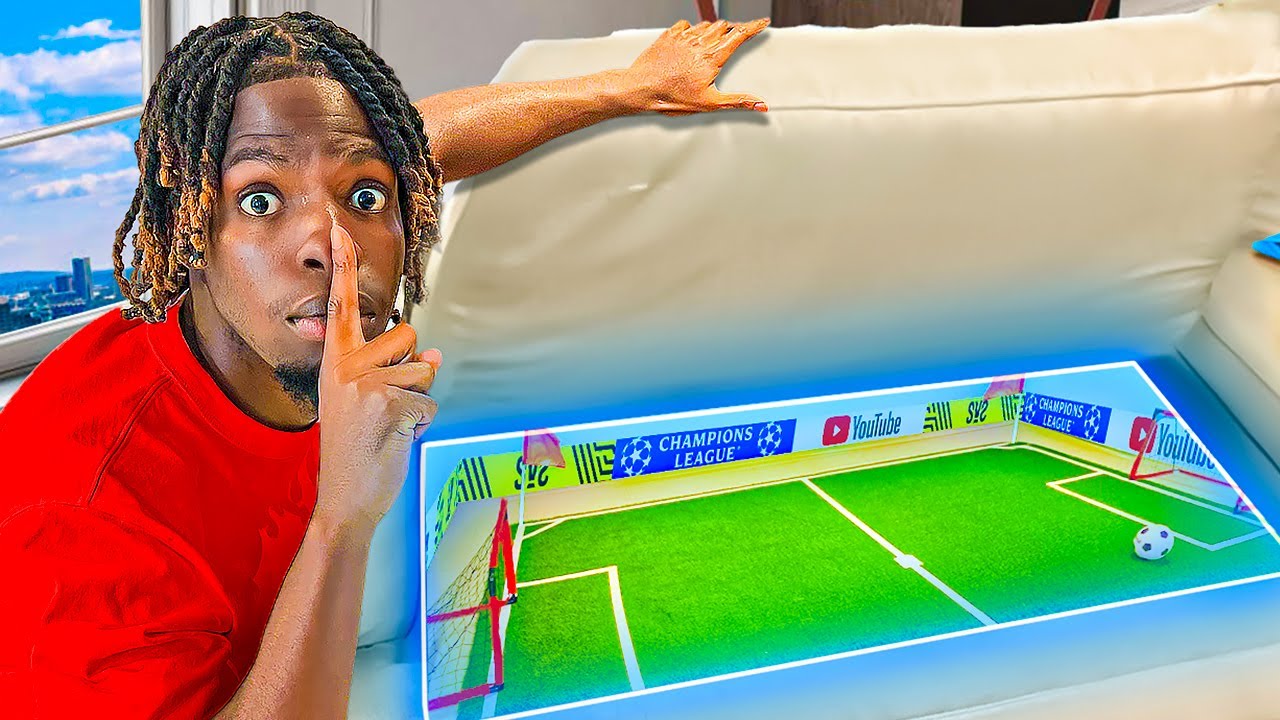 I Built a SECRET Football Stadium in My Room! - YouTube