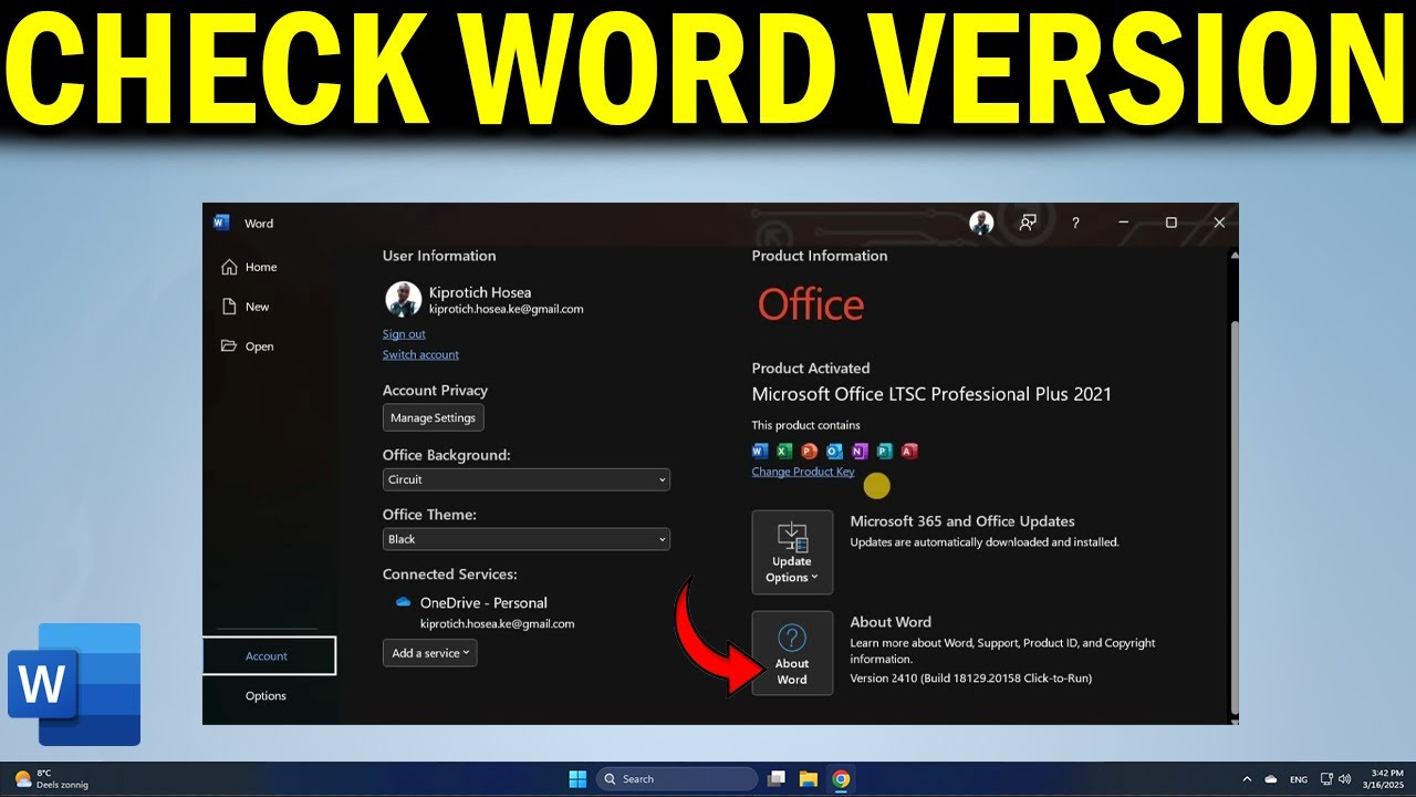 How To Check Microsoft Word Version - YouTube
