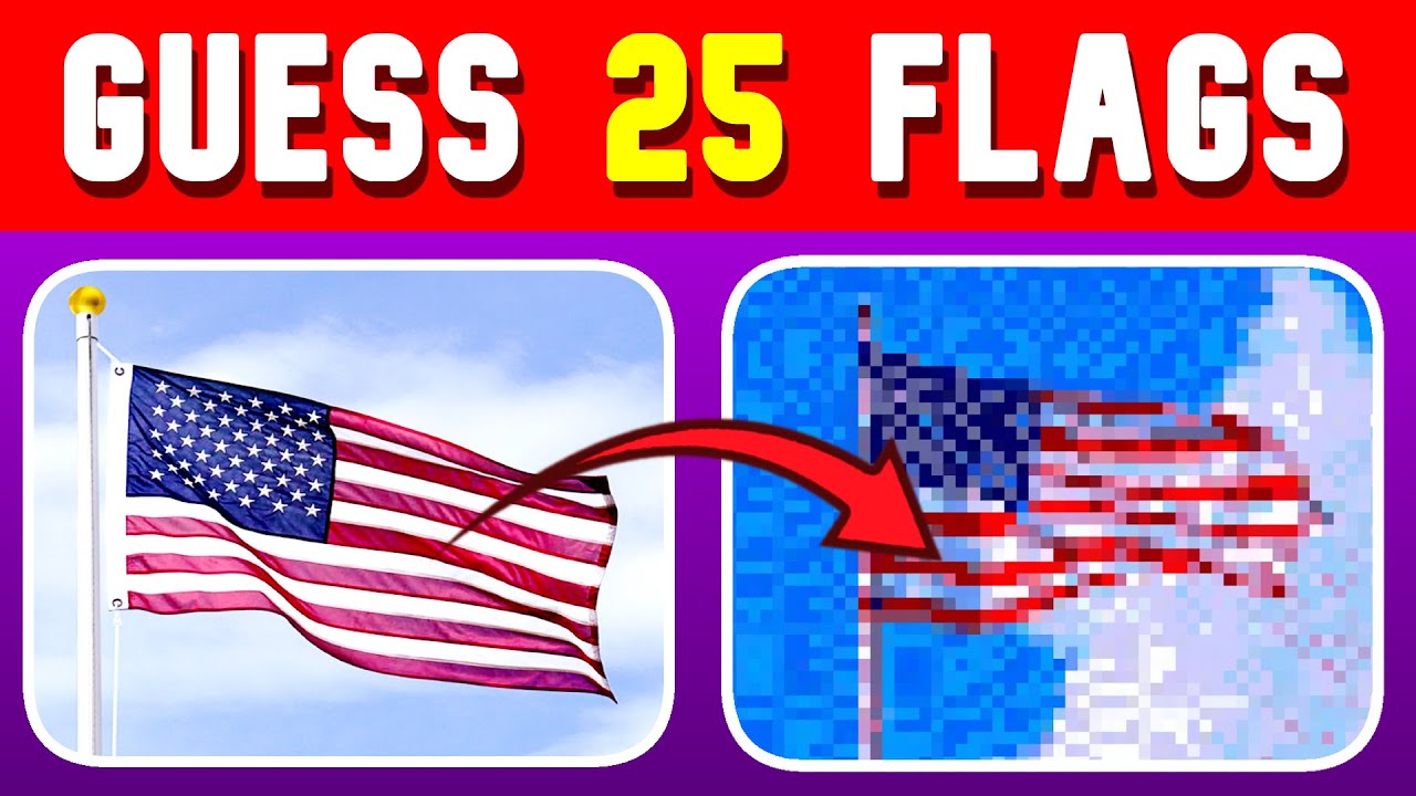 CAN YOU GUESS THE PIXELATED FLAG? - YouTube