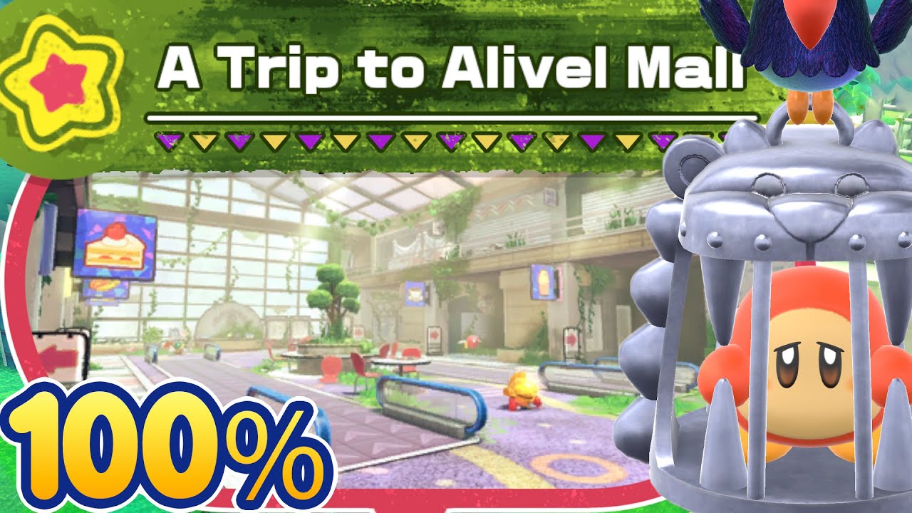 Kirby And The Forgotten Land A Trip To Alivel Mall | 100% Guide - YouTube
