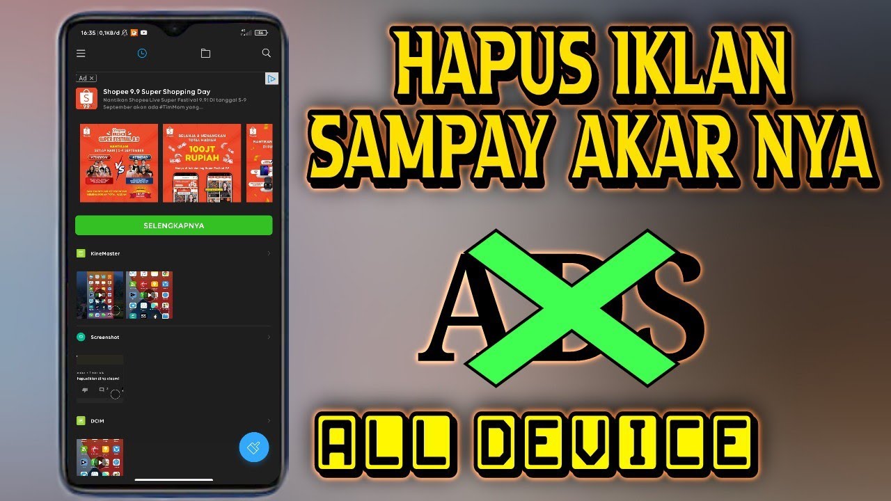hapus tuntas iklan pada hp xiaomi dan semua hp - YouTube