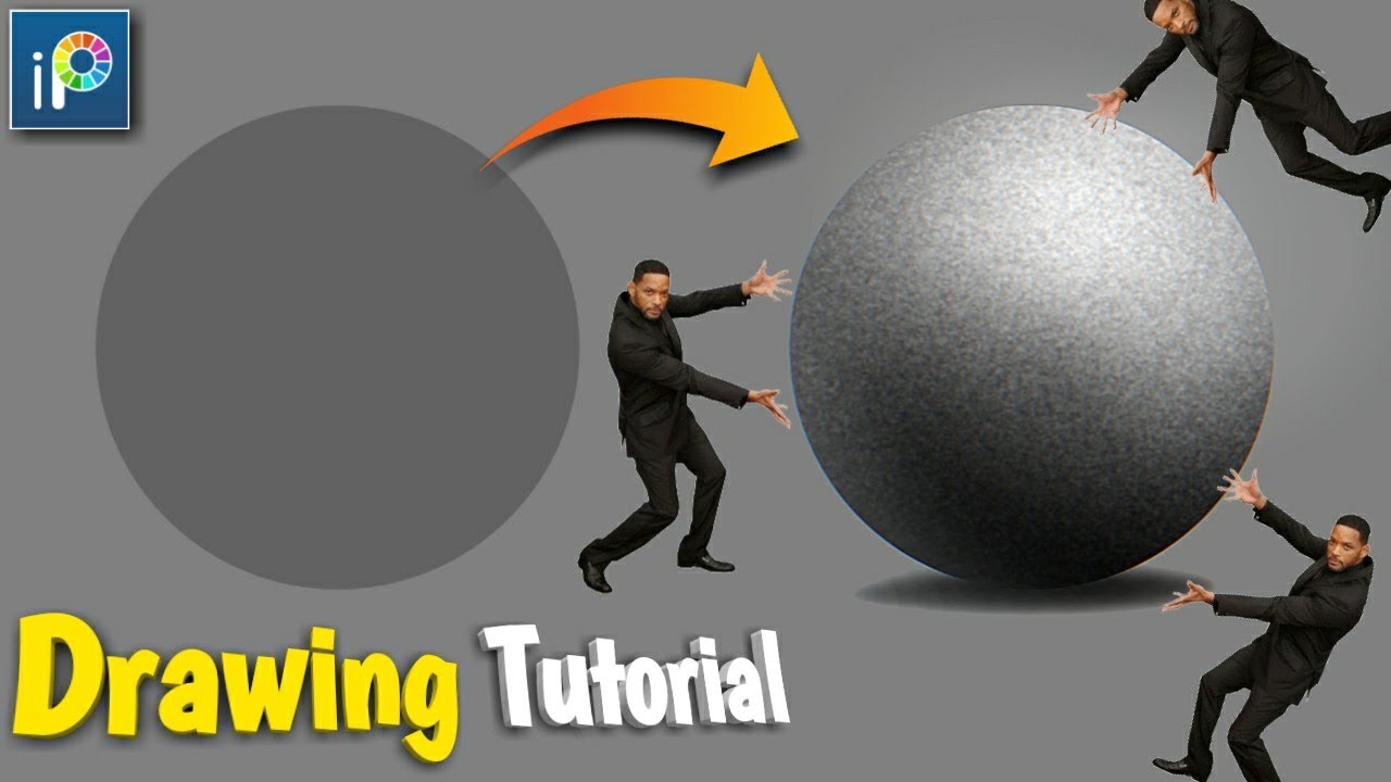 How To Draw A 3D Sphere in Ibis Paint X - YouTube