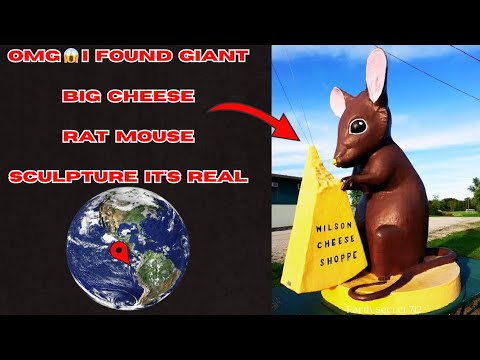 OMG 😱 I found giant big rat cheese mouse sculpture it's real location ...