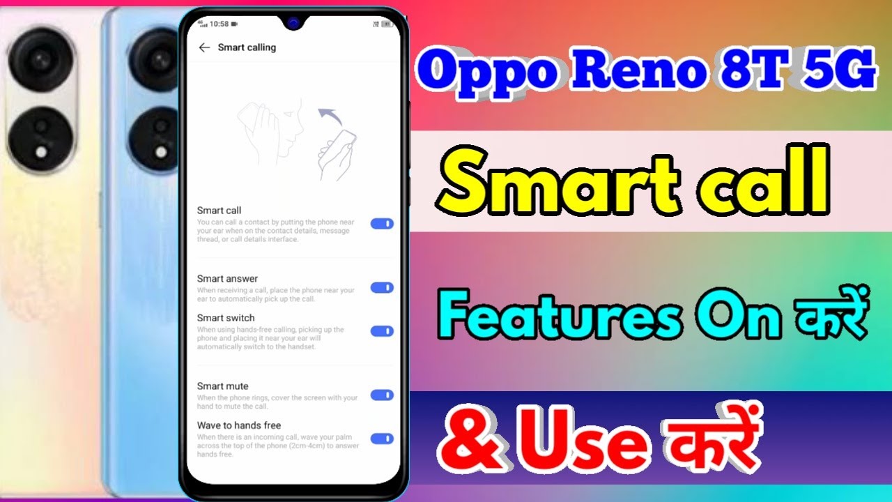 how to smart call in oppo reno 8t 5g | oppo reno 8t 5g smart call ...