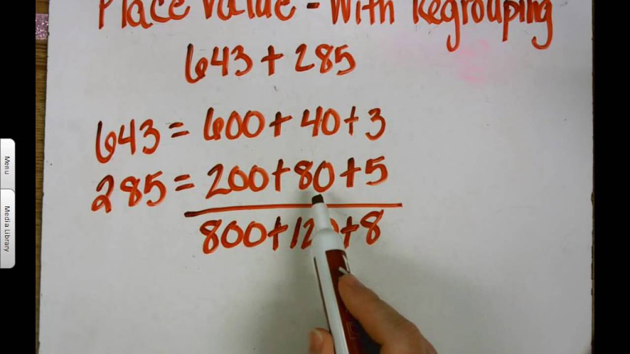 Place Value with Regrouping--Addition - YouTube