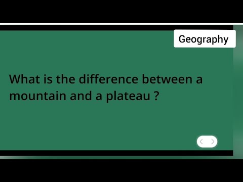 what is the difference between a mountain and a Plateau? - YouTube