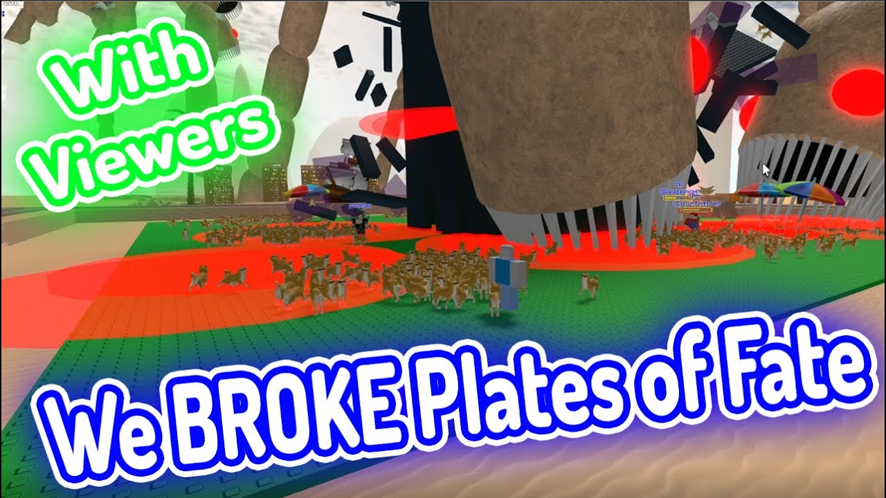 My viewers BROKE Plates of Fate in Roblox - YouTube
