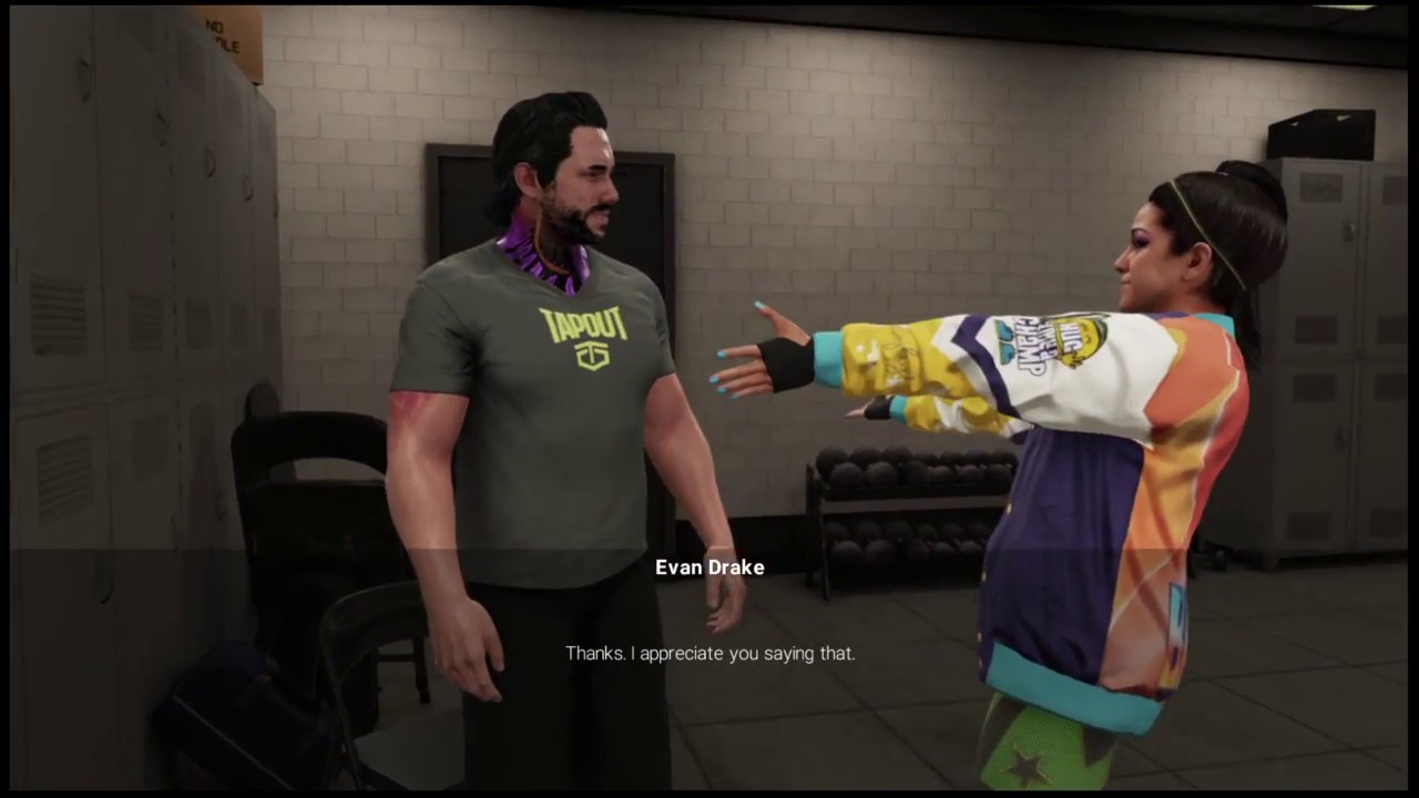 WWE 2K19 Mycareer Bayley tries to hug Drake - YouTube