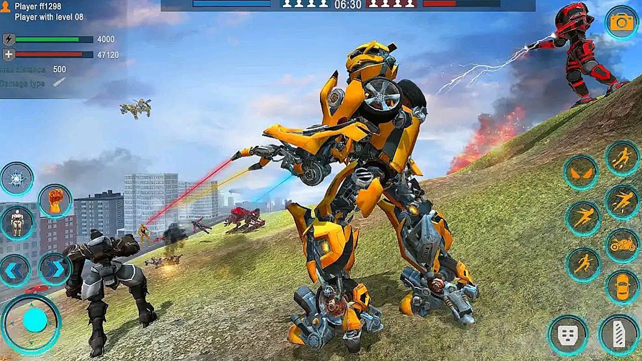 War Robot Car Bike Transform: City Robot Battle - Android Gameplay ...
