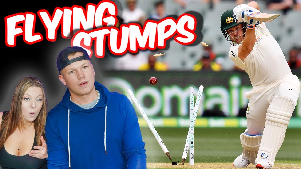 COUPLE IN SHOCK BY FLYING STUMPS IN CRICKET - YouTube