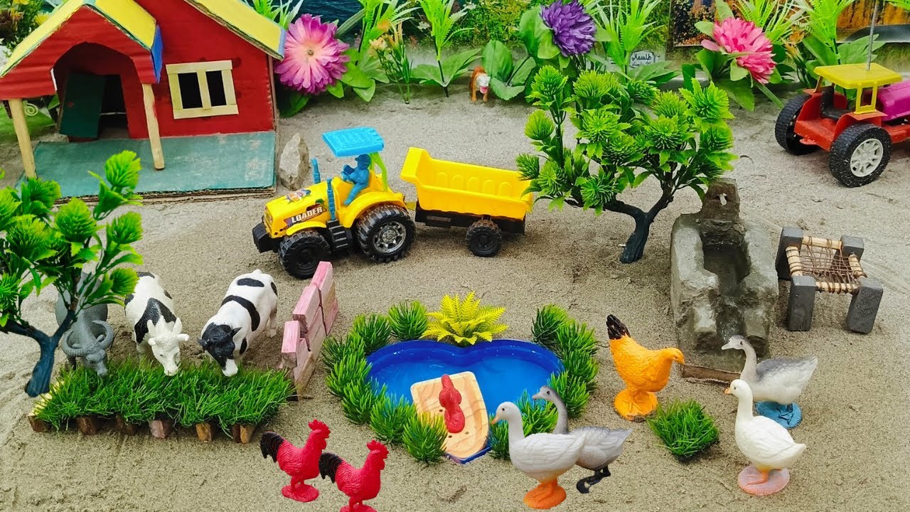 How to make animal farm | craft ideas| DIY mini farm how to make cow ...