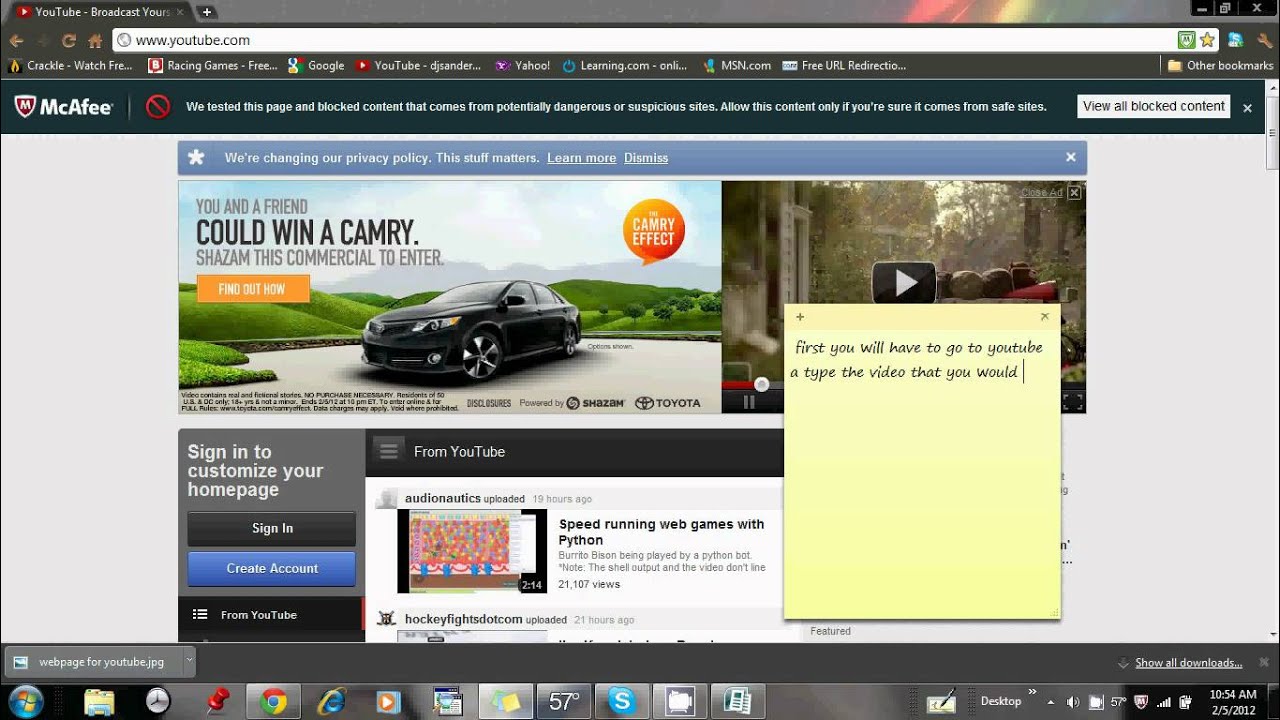 How to make a Website on Publisher with videos from Youtube Embed to it ...