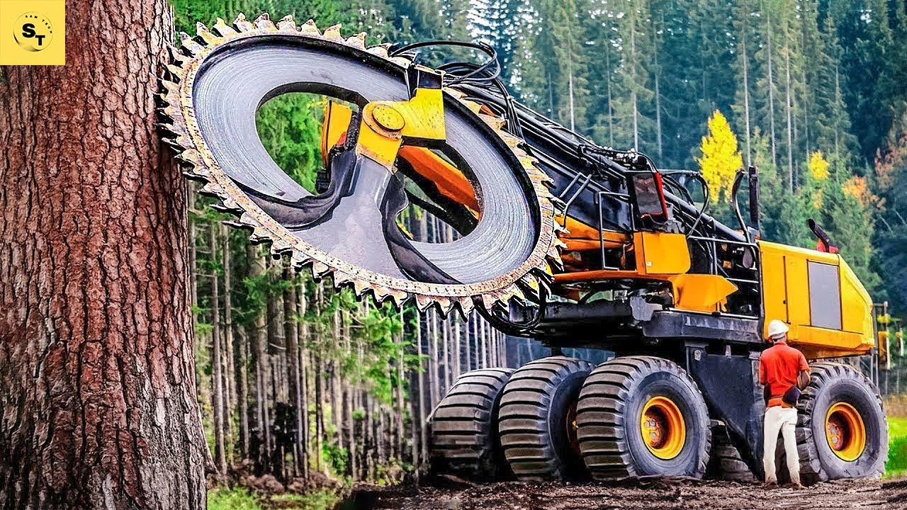 Extreme Dangerous Fastest Big Chainsaw Cutting Tree Machines | Monster ...