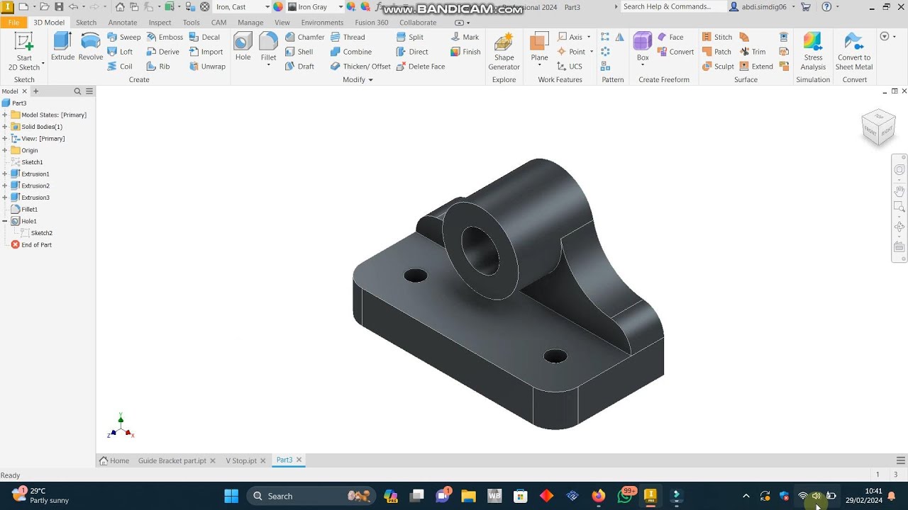 Autodesk Inventor 2024 : Cl support 2 - YouTube