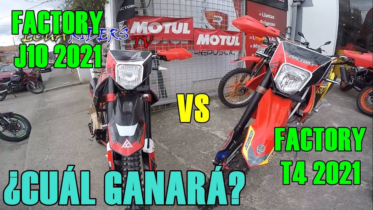 FACTORY T4 2021 VS FACTORY J10 2021 || ¿QUÉ MOTO ES MEJOR? || FACE TO ...