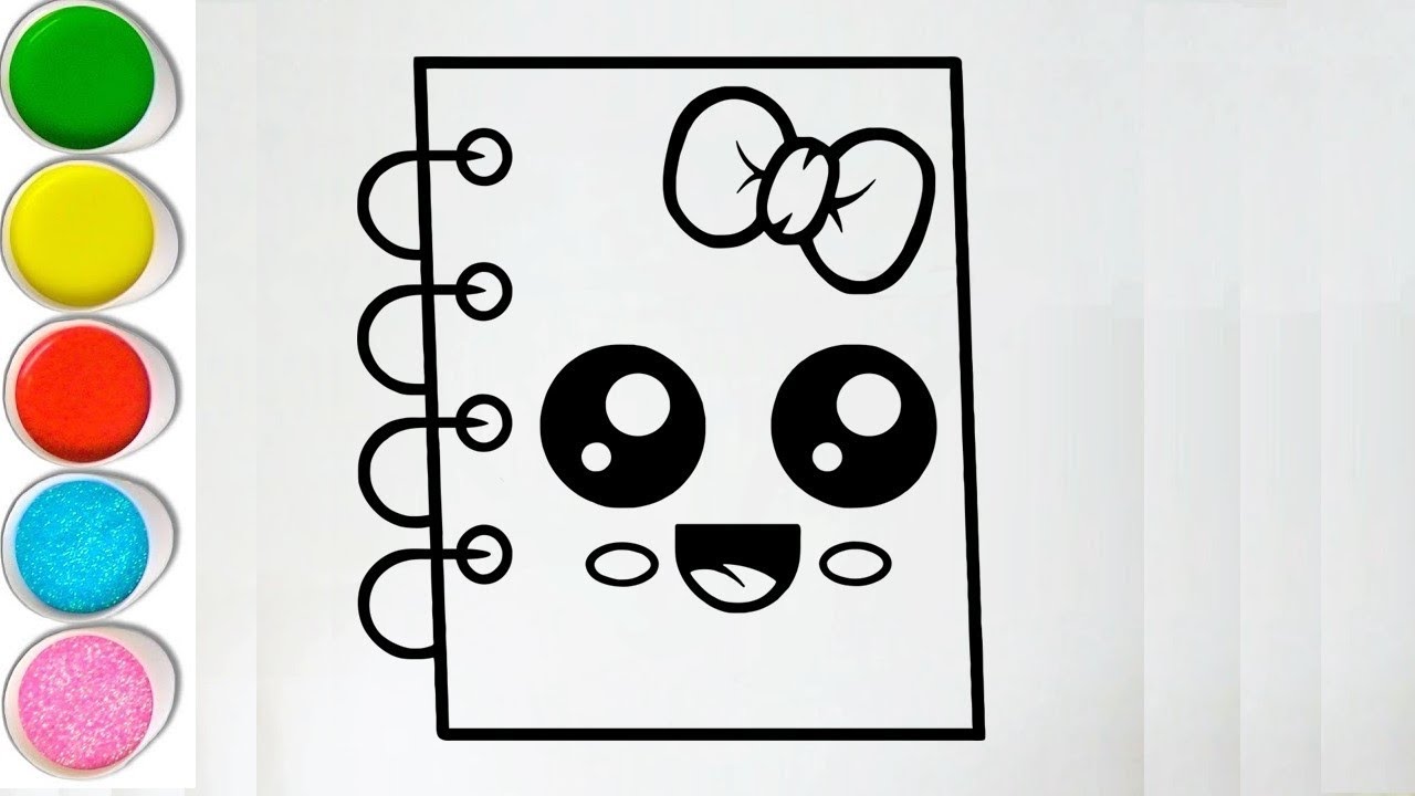 How to draw cute notebook | Drawing cute notebook | HOW TO DRAW A CUTE ...