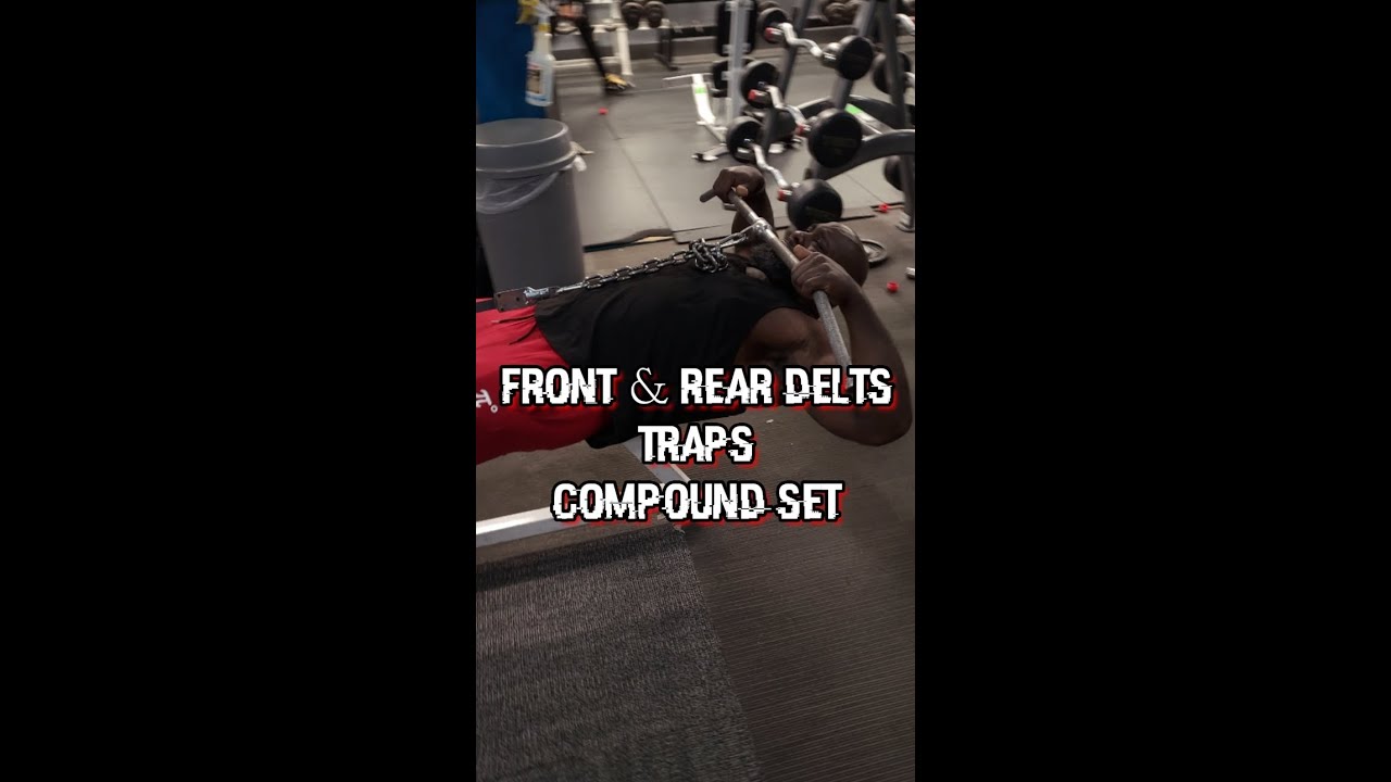 FRONT REAR DELTS AND TRAPS SHOULDER TRAINING EXERCISE - YouTube