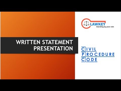 Written Statement Presentation || Civil Procedure Code(CPC ...