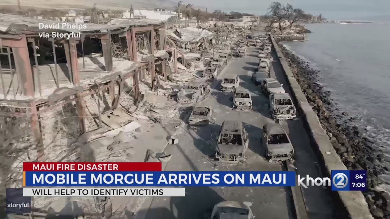 Portable morgue unit in Hawaii to help identify Maui fire victims - YouTube