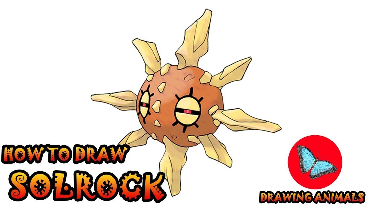 How To Draw Solrock Pokemon | Coloring and Drawing For Kids - YouTube