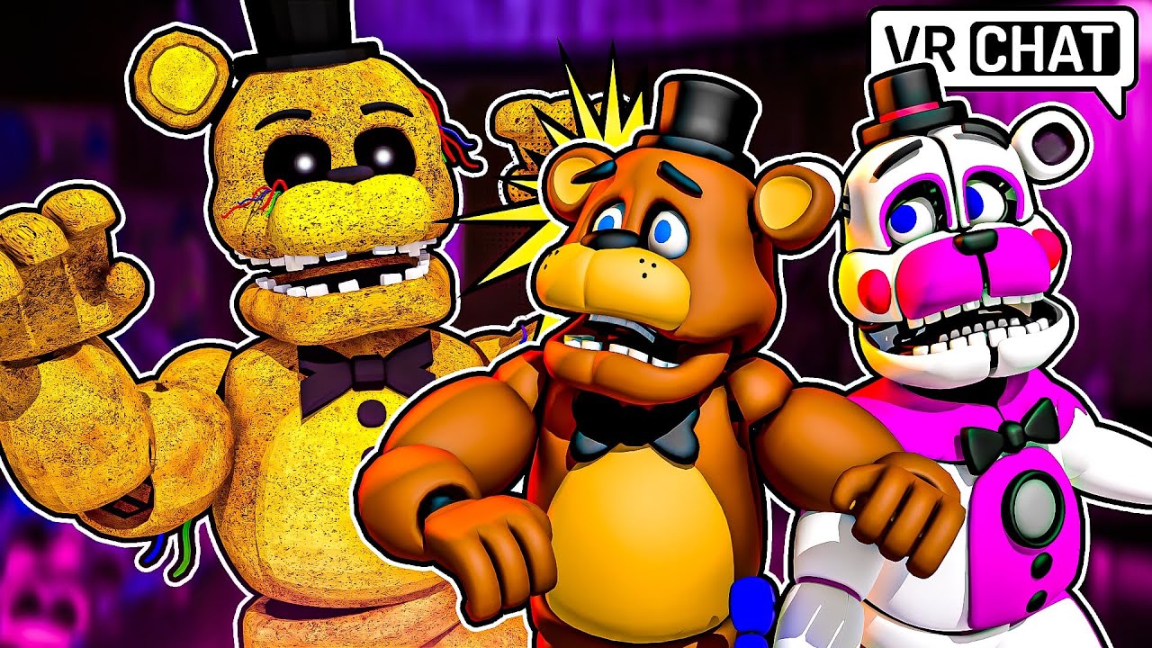 Finding GOLDEN FREDDY in VRCHAT with Freddy and Funtime Freddy - YouTube