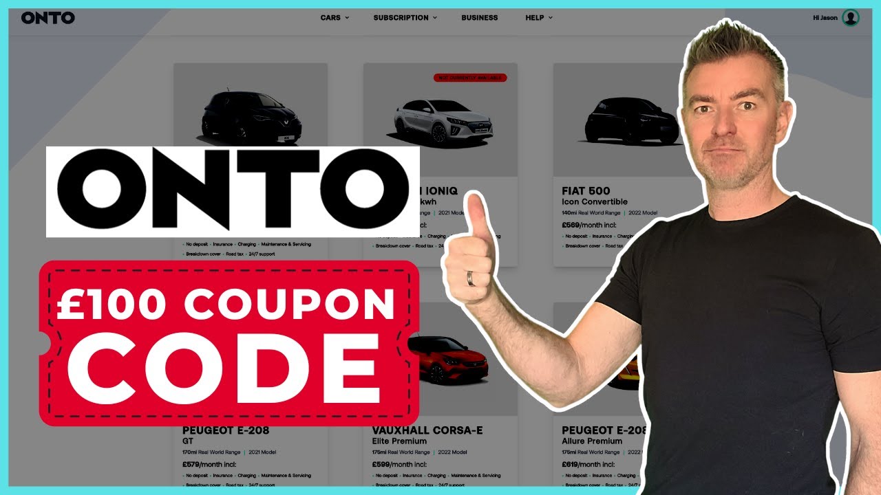 2023 ONTO Coupon Code: Get a £100 Discount For Onto Car Subscriptions 💰 ...