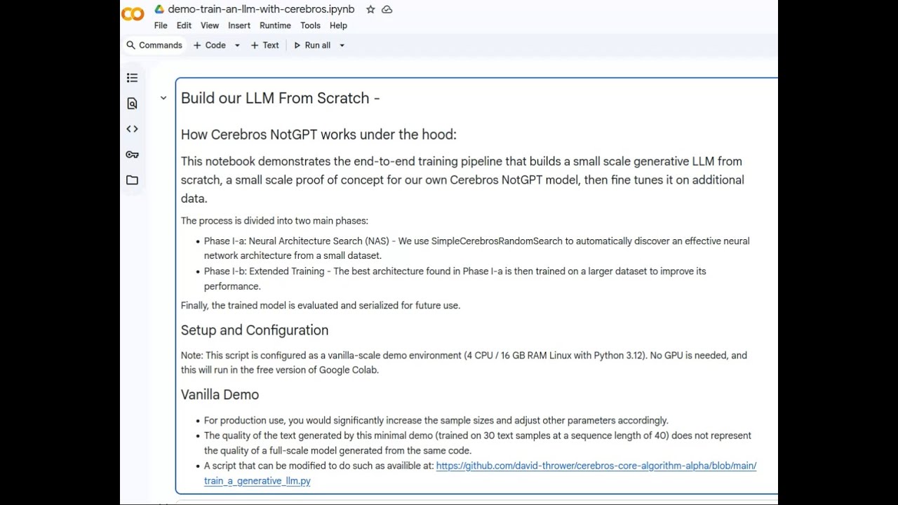 Tutorial: Build a [proof of concept] LLM from scratch on 4 CPU and 16 ...