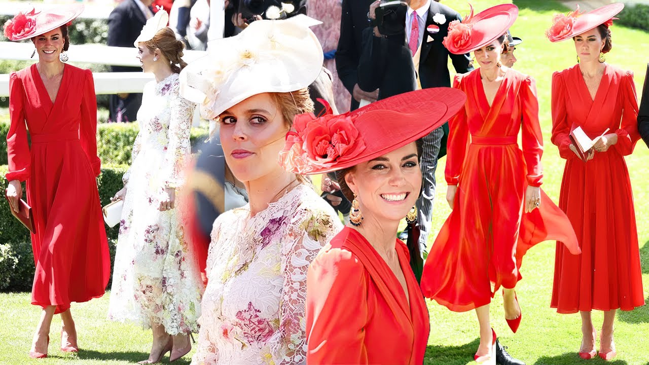 PRINCESS KATE WORE RED GOWN FOR ROYAL ASCOT 2023 DEBUT - YouTube