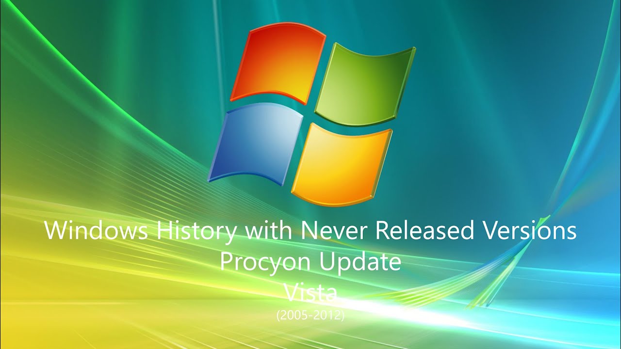 Windows History with Never Released Versions (Procyon Update, Vista ...