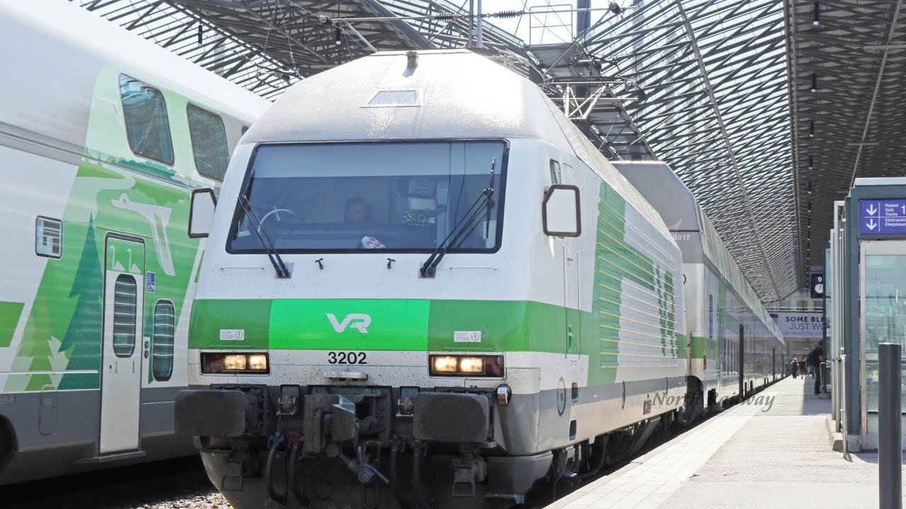 [VR] Sr2 InterCity For Tampere IC 173 | Helsinki Central Station ...